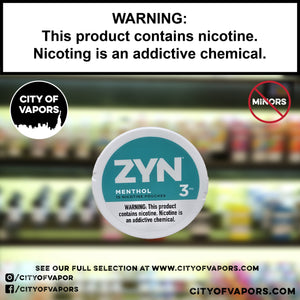 CT ZYN Menthol 3mg